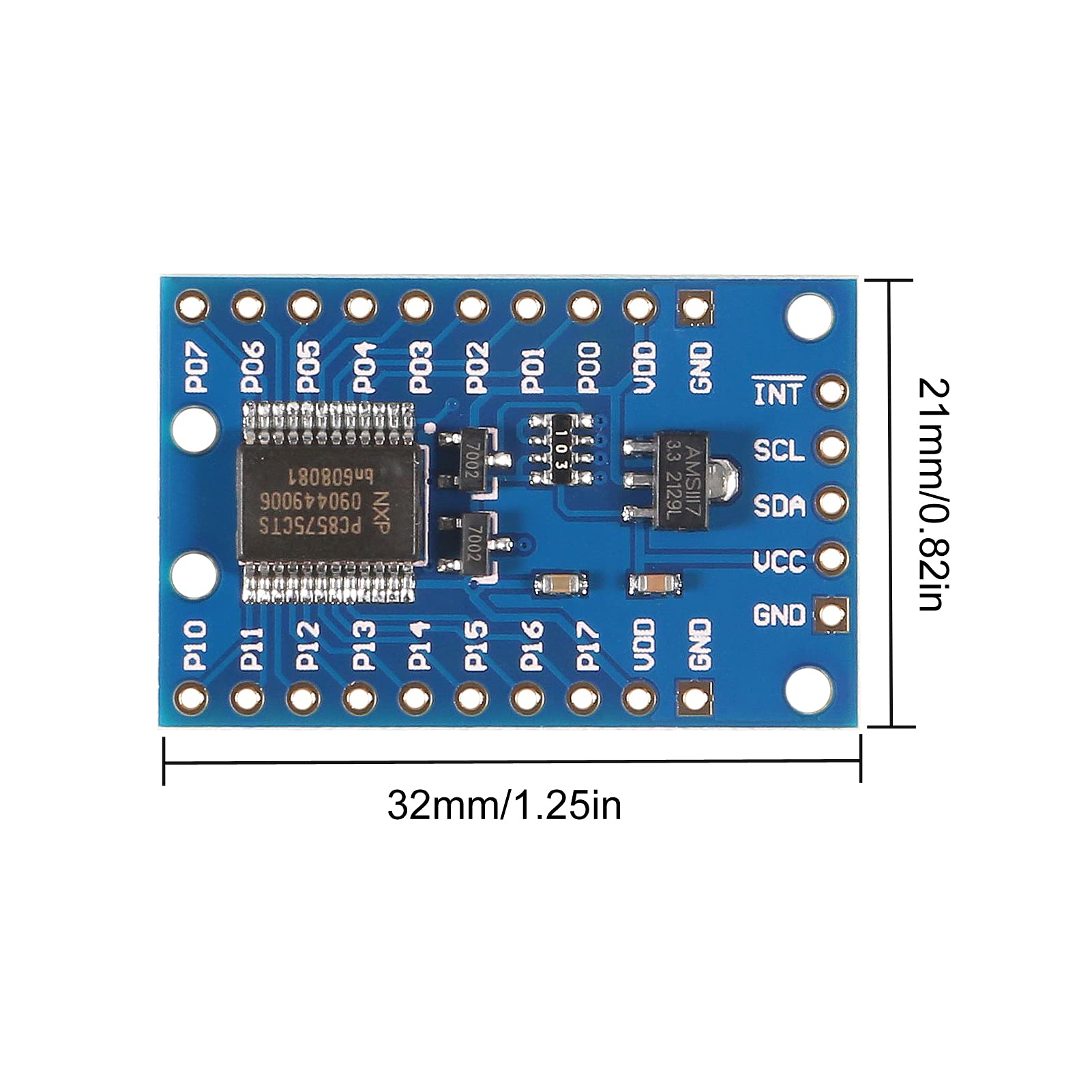 ACEIRMC 3pcs PCF8575 IO Expander Board Module I2C to 16IO IIC I2C I/O Extension Shield Module 16 bit SMBus I/O Ports for Arduino R3 (3pcs)