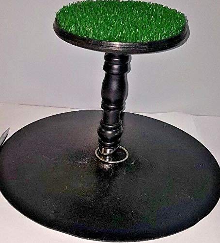 New Falconry Fiber Block Perch 6.5" Indoor & Outdoor with Astroturf Heavy Base