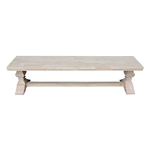 IC International Concepts International Concepts Trestle, Unfinished, Bench