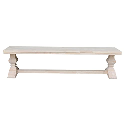 IC International Concepts International Concepts Trestle, Unfinished, Bench