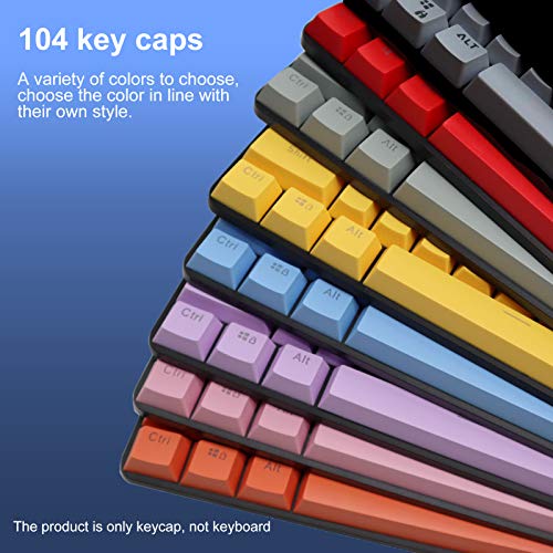 104Pcs Keycaps,Mechanical Keyboard Keycaps,Key Caps,Gaming Keyboard Keycaps,Keycaps,Universal Backlight KeyCaps,KeyCaps Replacement,ABS OEM Keyboard Accessory for Mechanical Keyboards Orange