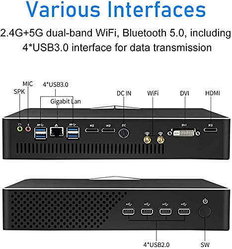 PARTAKER Mini Gaming PC,Desktop Computer,Powerful Mini PC with Core i9 10900F Octa Core Processor, 64GB DDR4 1TB SSD, GTX1050Ti, 4K, Dual Monitor Capable, Win10 Pro
