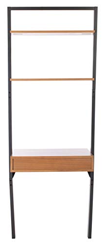 Safavieh Home Collection Kamy Natural and Charcoal 2-Shelf Leaning Desk DSK9401A