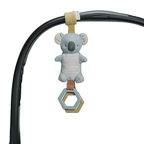 Itzy Ritzy Jingle Travel Toy for Stroller, Car Seat or Activity Gym - Baby Hanging Toy Features Jingle Sound, Clinking Rings & Adjustable Attachment Loop (Koala)