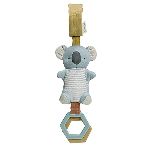 Itzy Ritzy Jingle Travel Toy for Stroller, Car Seat or Activity Gym - Baby Hanging Toy Features Jingle Sound, Clinking Rings & Adjustable Attachment Loop (Koala)