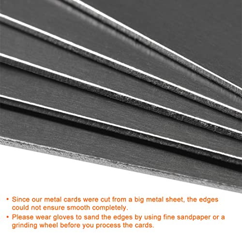 uxcell Blank Metal Card 100x60x1mm Anodized Aluminum Plate for DIY Laser Printing Engraving Black 5 Pcs