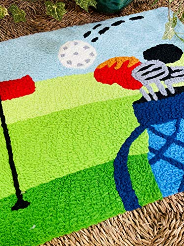 Jellybean Modern Indoor / Outdoor Mat Home Comfort Rugs 20" X 30" Rectangle Hole in One