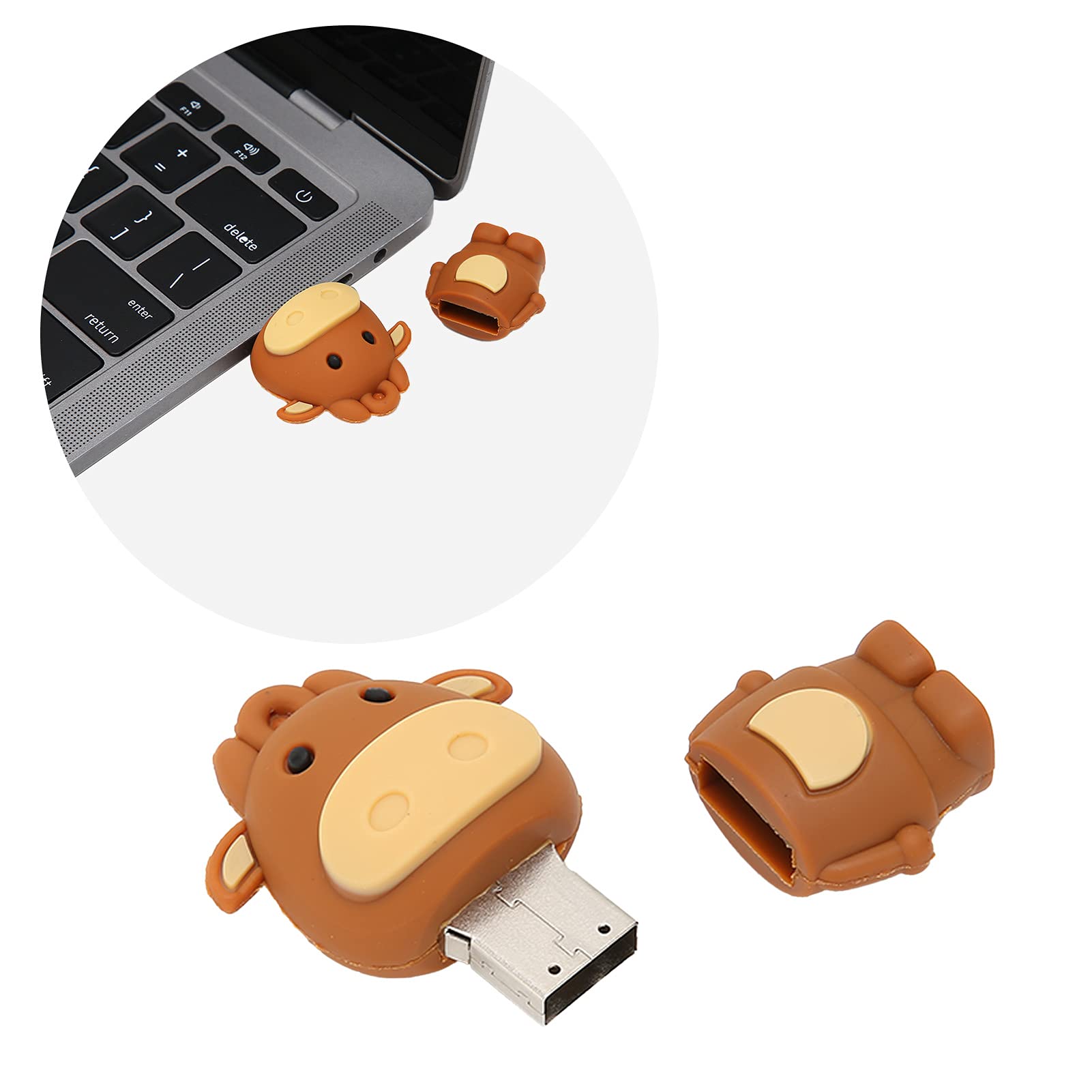 Heayzoki 16GB/32GB/64GB/128GB USB Flash Drive,Thumb Drives Memory Drive,Portable Cartoon Cow Doll Storage Memory Drive,for USB‑A Port Desktop Computer Laptop Tablet Computer TV(64GB)