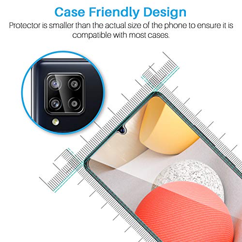 LK 3 Pack Designed for Samsung Galaxy A42 5G Screen Protector with 3 Pack Camera Lens Protector, Anti Scratch, Touch Sensitive 9H Hardness, HD Tempered Glass for Galaxy A42