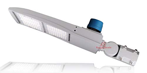 300 Watt LED NextGen II Parking Lot Lights β 40,000 Lumens β Super Efficiency 130 Lumen to Watt - 5000K - with Photocell - Silver/Gray Housing