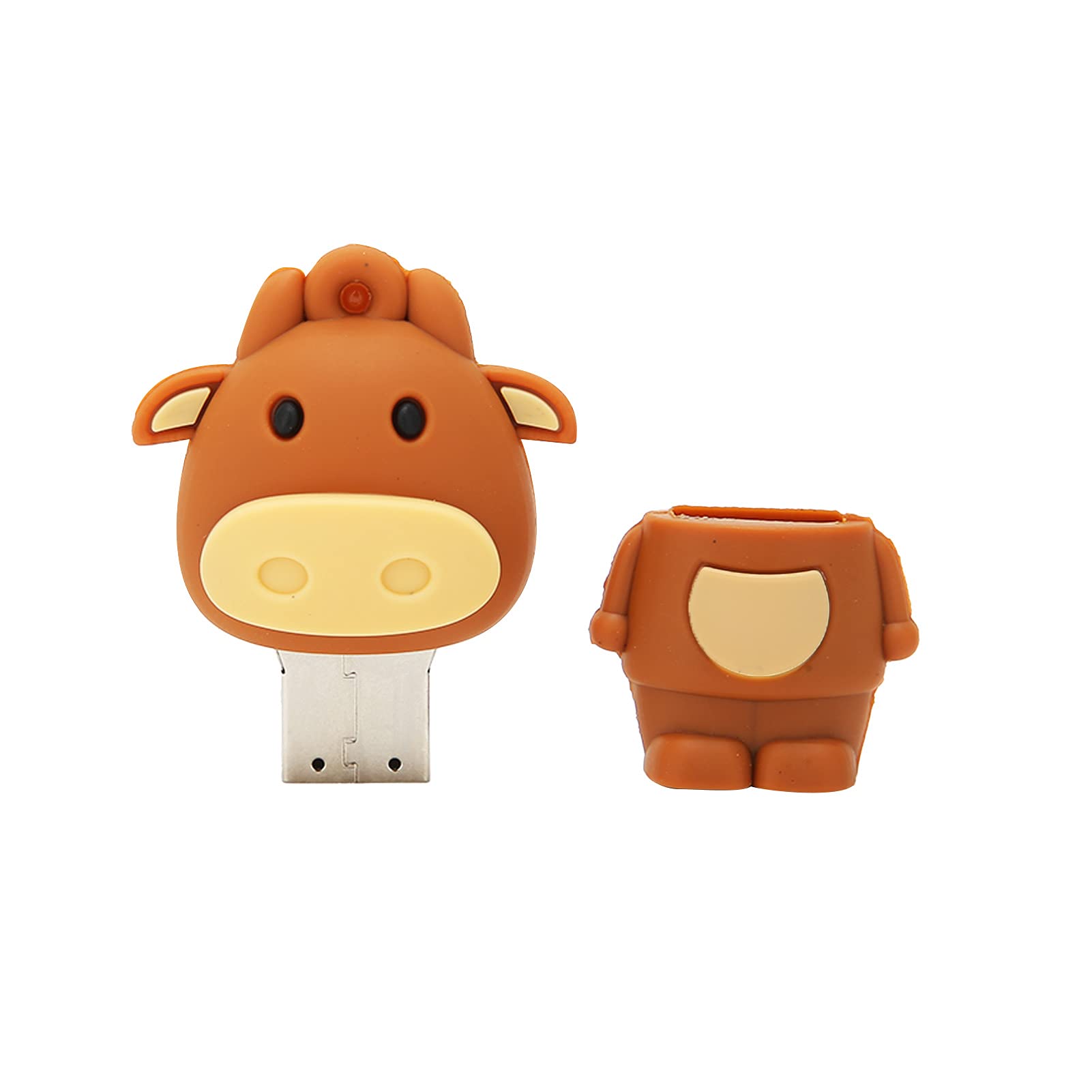 Heayzoki 16GB/32GB/64GB/128GB USB Flash Drive,Thumb Drives Memory Drive,Portable Cartoon Cow Doll Storage Memory Drive,for USBβA Port Desktop Computer Laptop Tablet Computer TV(64GB)