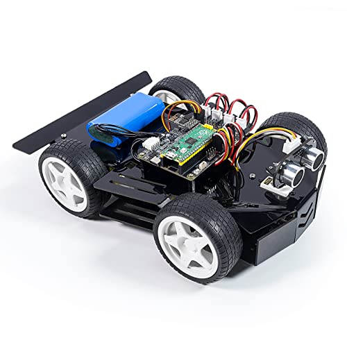 SunFounder Robot Car Kit for Raspberry Pi Pico, Open Source, MicroPython, App Control, RGB LED, Electronic DIY Robot Kit for Teens and Adults (Battery Included)