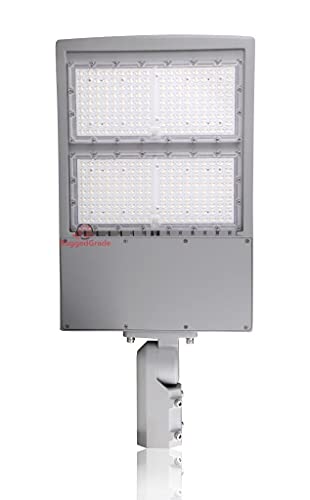 300 Watt LED NextGen II Parking Lot Lights β 40,000 Lumens β Super Efficiency 130 Lumen to Watt - 5000K - with Photocell - Silver/Gray Housing