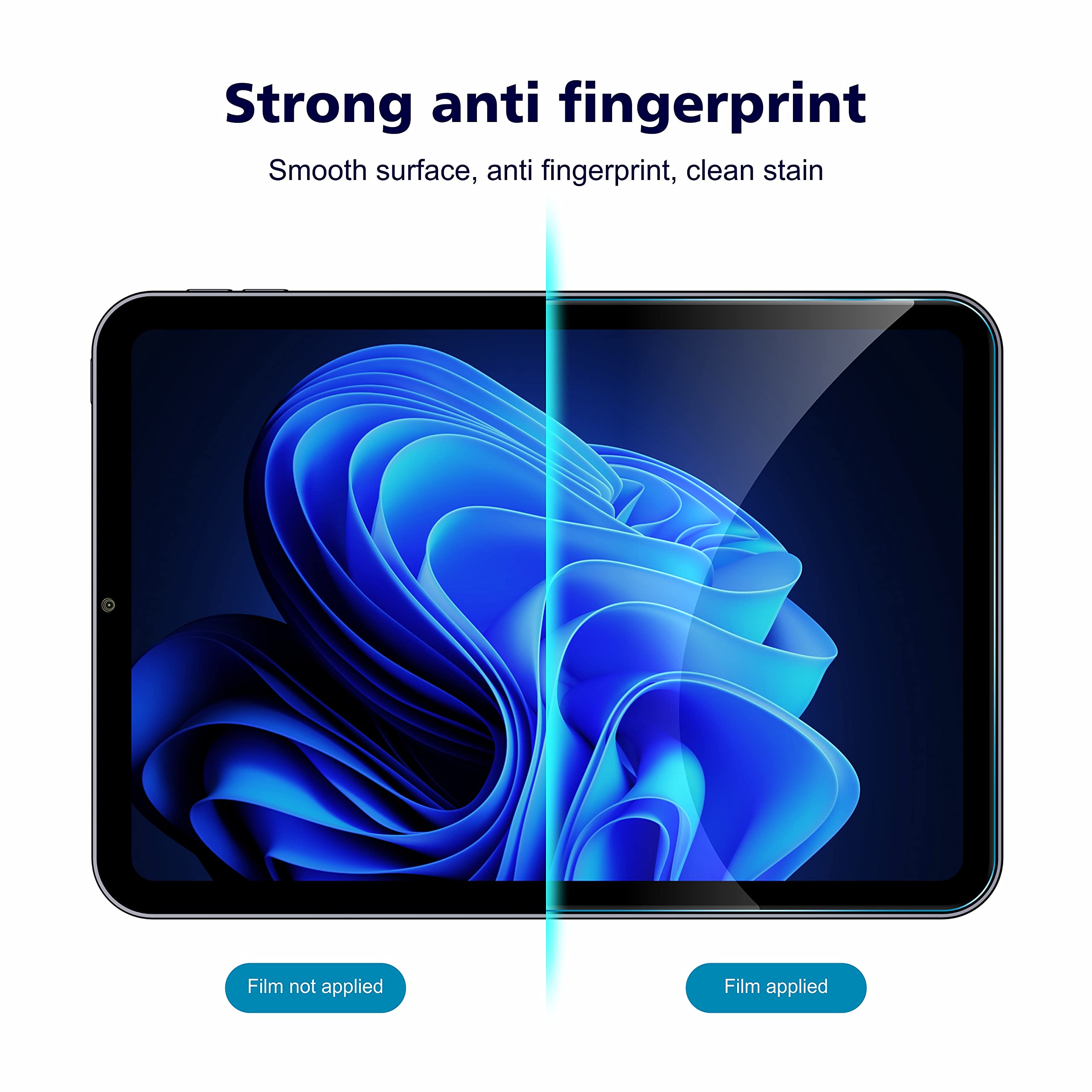 doeboe Screen Protector for iPad Mini 6 (8.3 inch, 2021), 2 Packs Tempered Glass 9H Hardness Protector for New iPad Mini 6th Generation, with Auto Exhaust Function, Bubble Free, Anti Scratch