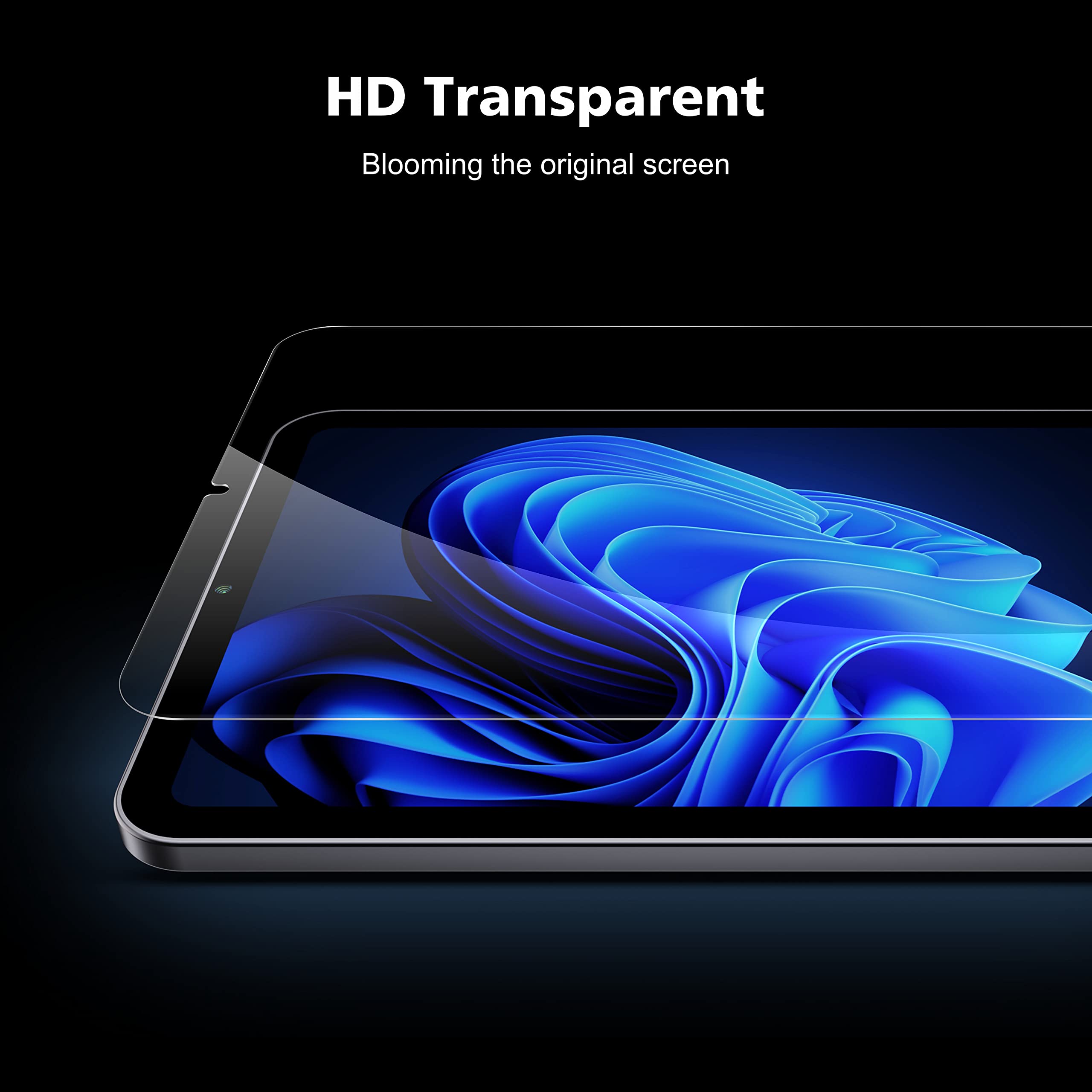 doeboe Screen Protector for iPad Mini 6 (8.3 inch, 2021), 2 Packs Tempered Glass 9H Hardness Protector for New iPad Mini 6th Generation, with Auto Exhaust Function, Bubble Free, Anti Scratch