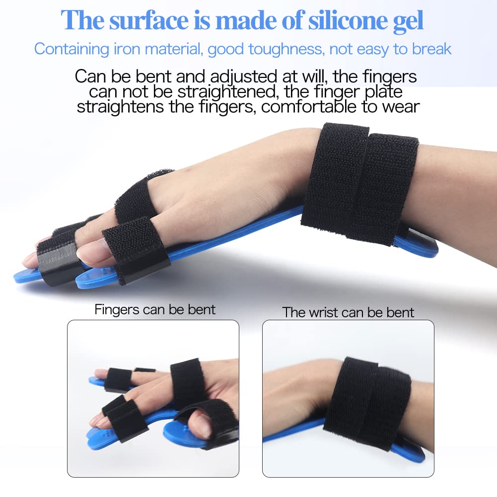 MEETCARE Hand Wrist Orthosis Separate, Breathable Finger Splint Fingerboard Flex Spasm Extension Board Splint Finger Training Stroke Device Therapy for Both Finger Fractures,Wounds,Hemiplegia