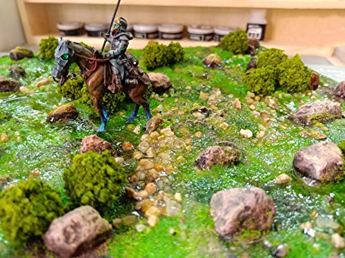 40 Pcs Bush Trees Miniature Vegetation Groups Shrubs Railway Artificial Grass for Model Train Railroad Scenery Sand Table Military Model War Gaming Terrain