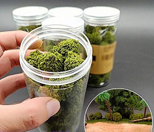 40 Pcs Bush Trees Miniature Vegetation Groups Shrubs Railway Artificial Grass for Model Train Railroad Scenery Sand Table Military Model War Gaming Terrain