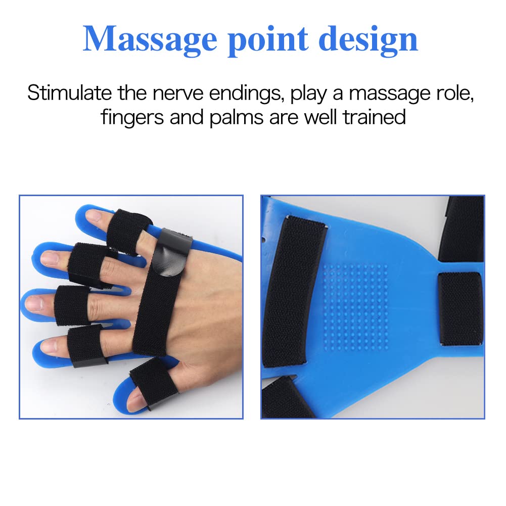 MEETCARE Hand Wrist Orthosis Separate, Breathable Finger Splint Fingerboard Flex Spasm Extension Board Splint Finger Training Stroke Device Therapy for Both Finger Fractures,Wounds,Hemiplegia