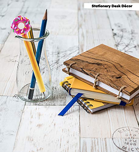 Planet Pens Bundle of Cute Treats: Sparkle Pink Donut, Vanilla Cone Ice Cream, & Ice Treat Novelty Pens - Fun Unique Office Supplies Ballpoint Pens For School & Office - 3 Pack