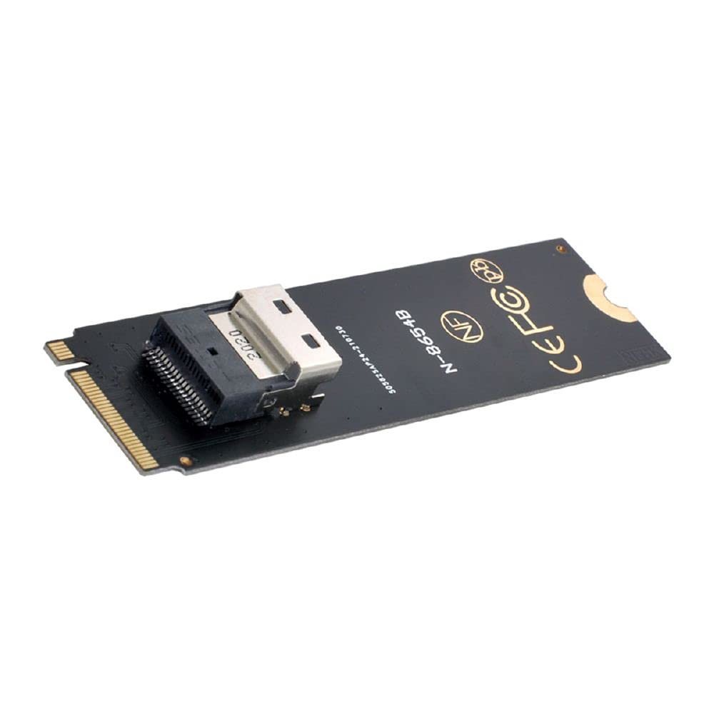Cablecc NGFF M-Key NVME to U.2 U2 Kit SFF-8639 to SFF-8654 Slimline SAS PCIe SSD Adapter for Mainboard
