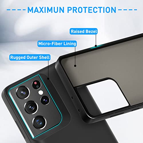SlaBao S21 Ultra Battery Case, Kickstand & Dual Device Charging & Priority Charging Case, 5000mAh Rechargeable Extended Charger Case for Samsung Galaxy S21 Ultra 5g(6.8") - Black