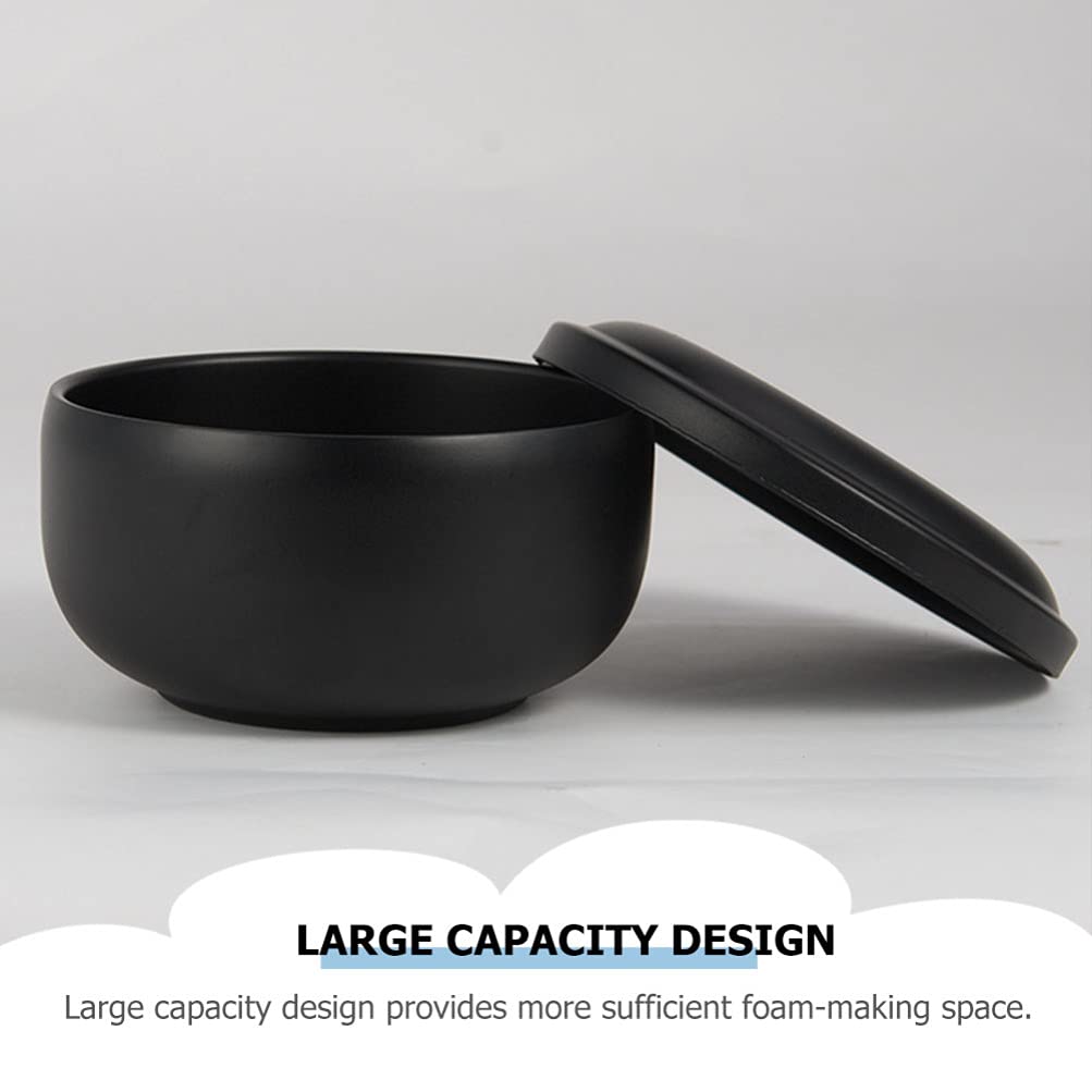 Beaupretty Stainless Steel Shaving Soap Bowl Shaving Mug for Shave Cream Soap Shaving Cup with Lid