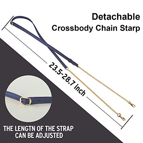 iPhone 12 Wallet Case, 6.1 inch, iPhone 12 Pro Wallet Case, JLFCH Crossbody Case with Credit Card Holder Lanyard Purse Women/Girly Protective for Apple iPhone 12 Pro (2020), 6.1 inch - Dark Blue