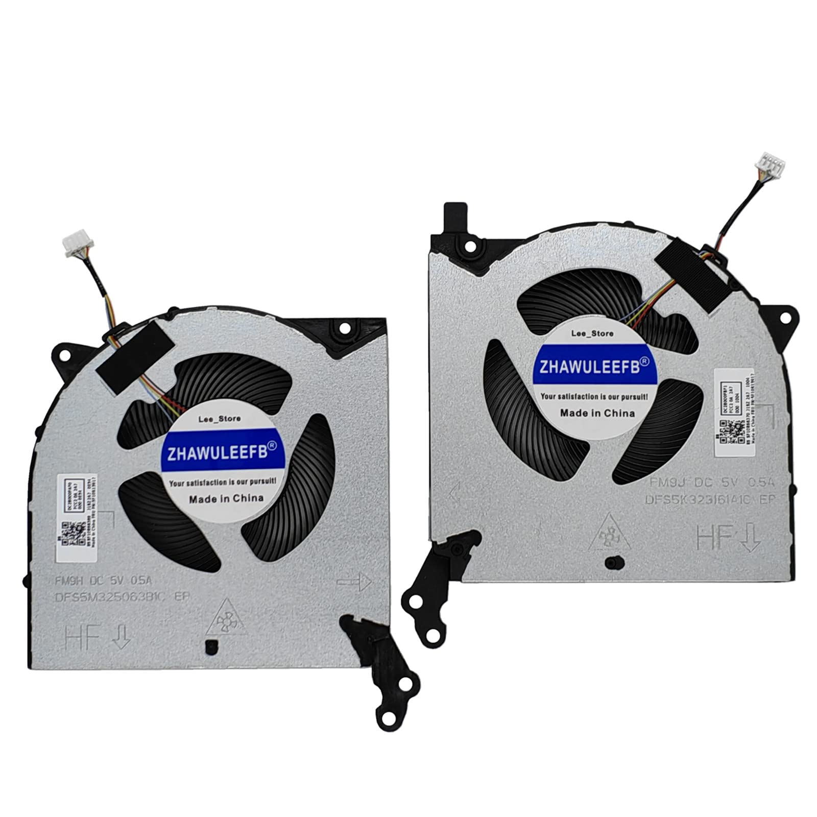 ZHAWULEEFB Replacement New Laptop CPU+GPU Cooling Fan for Lenovo Legion 5-15IMH05H R7000 Y7000 (2020) Y550-15E DC28000FCF2 FM9J DFS5K323161A1C FM9H DFS5M325063B1C DC28000FAF0 DC 5V 0.5A Fan