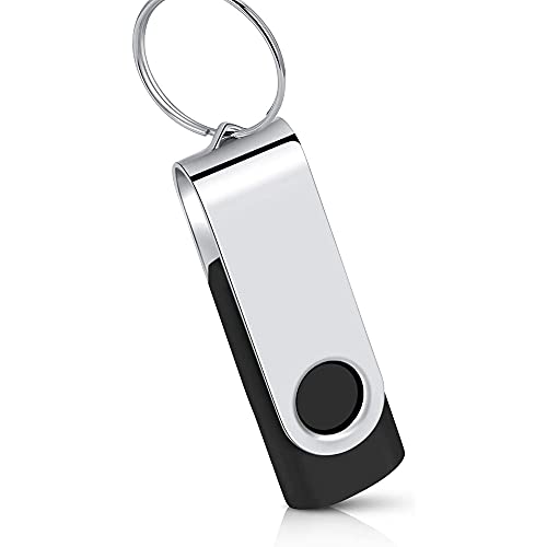 32GB USB Flash Drives 5 Pack, TYSHCY 32 GB USB 2.0Thumb Drives Swivel Memory Stick Jump Drive Zip Drive with LED Light for Data Storage Backup, Black