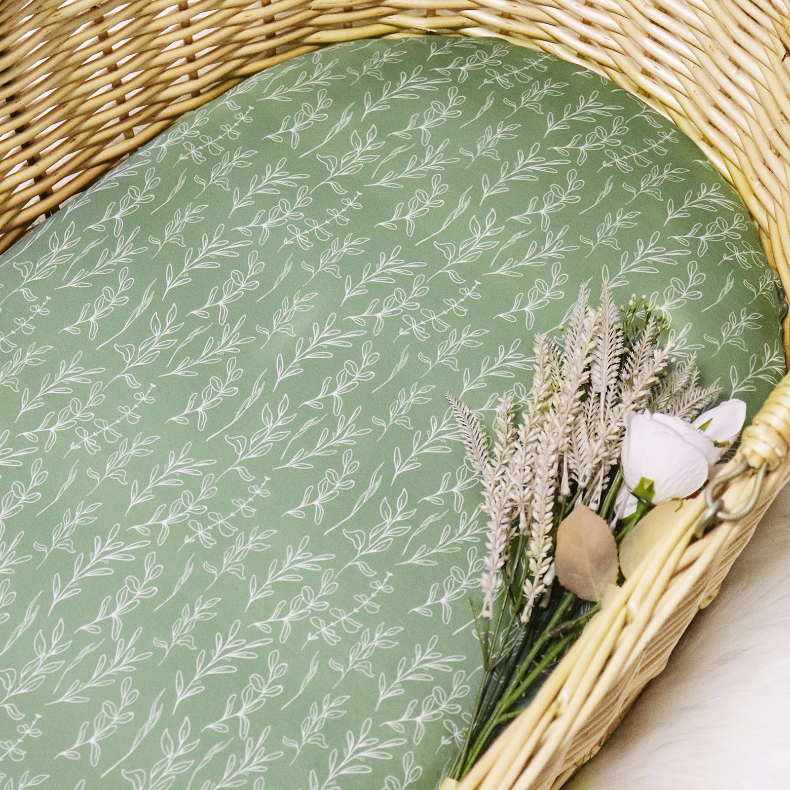 Bassinet Sheet, Jersey Cotton for Baby Boy/Girl, Fitted Sheets Flexible for Most Bassinet Mattress