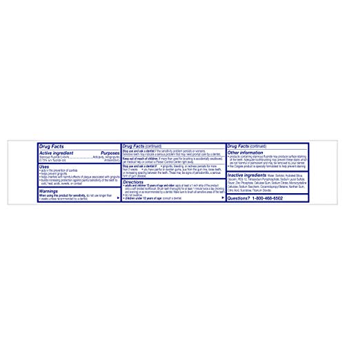 Colgate Total Whitening Toothpaste with Stannous Fluoride and Zinc, Sensitivity Relief and Cavity Protection Mint, 4.8 Ounce (Pack of 2)