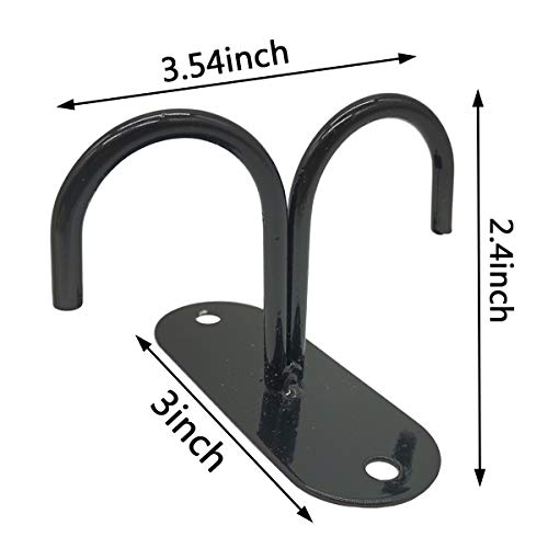 TIHOOD 6PCS Under Cabinet Mug Hooks, Rustic Mug Organizer Rack Coffee Cup Holder Mug Rack Under Shelf Hanging Hooks Rack for Mugs, Coffee Cups and Kitchen Utensils Display (Black)