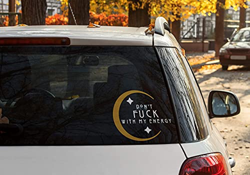 TAMENGI Don't Fuck with My Energy All Weather Decal | Witchy Decal | Spiritual | Energy | Funny | Boho | Pagan | Wiccan | Car Decal | Laptop Decal - 7 inch