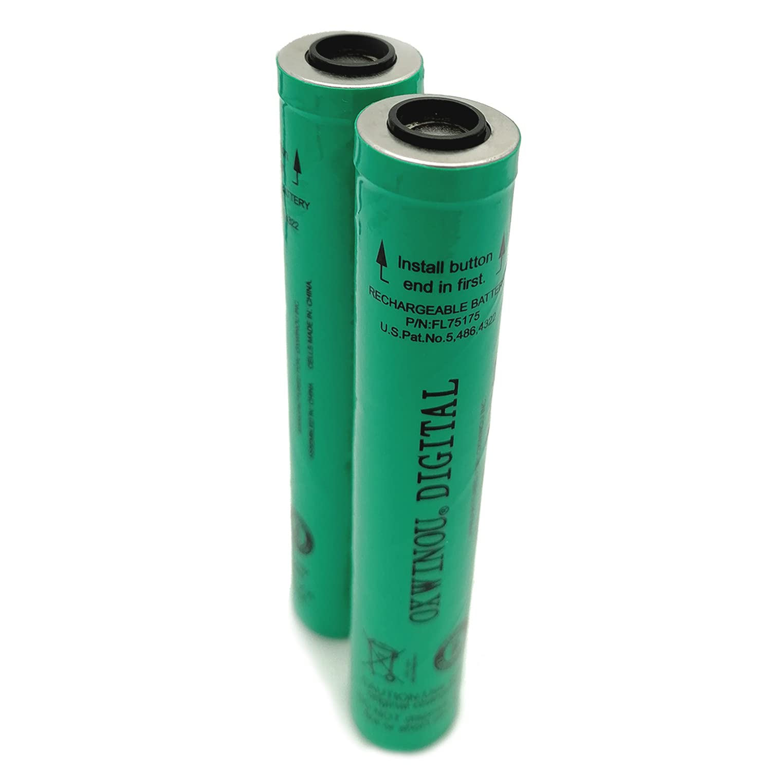 OXWINOU Battery Compatible with streamlight Stinger Battery 75175 hp xt ds led sdfl-c852 3.6 Volt 1.8ah Rechargeable Battery Stick (NiCd 3.6V 1800mAh) 2-Pack Batteries