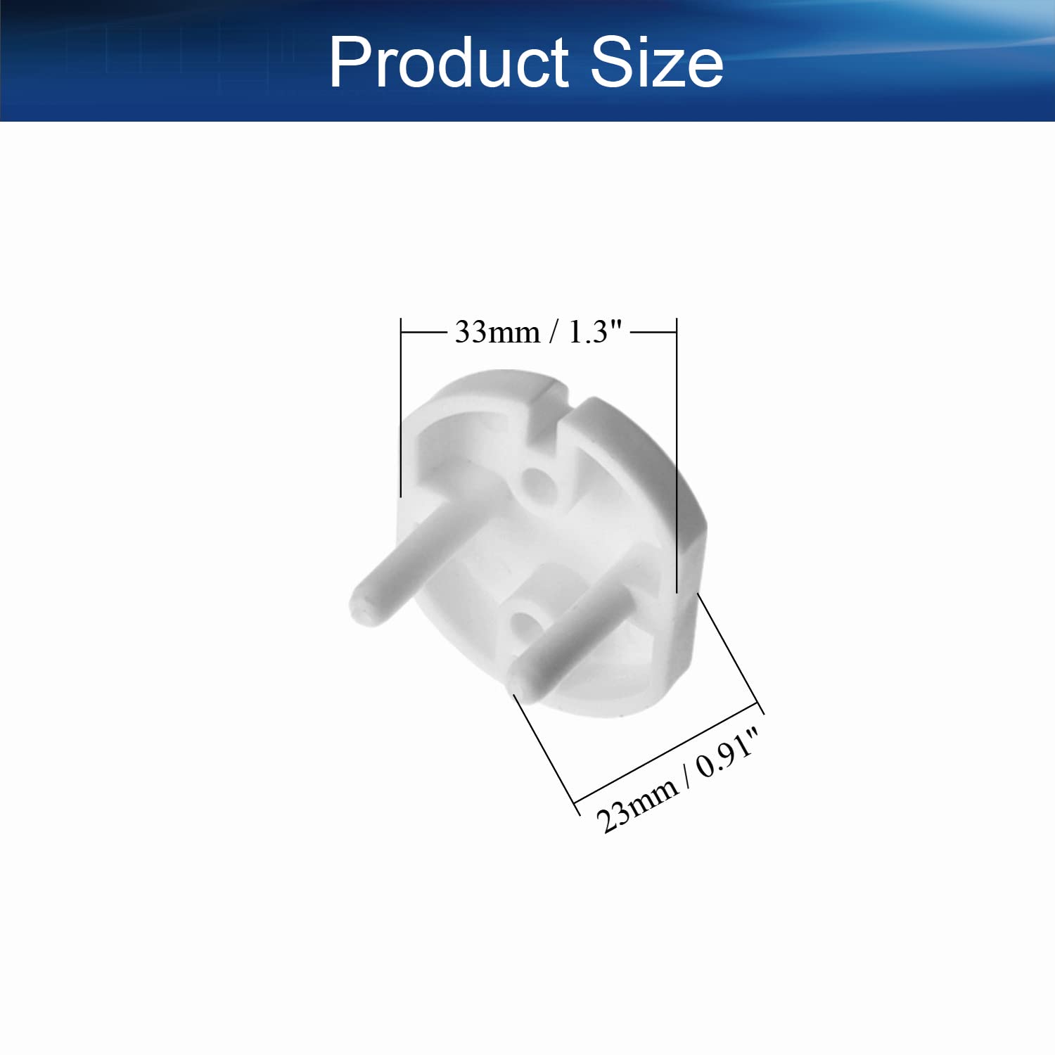 Heyiarbeit 10pcs Outlet Covers Child Proof Plug Cover Electrical Protector Safety Caps for Home Office Electrical Outlets Child Safety Socket Cover 2 Holes White