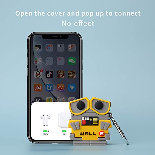hnspice Case for AirPod 2/1, 3D Cute Cartoons Wall·E Skin Design, for Girls Kids Teens AirPod (Wall·E)