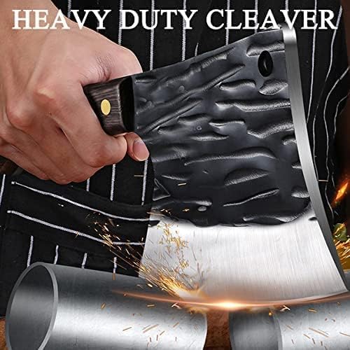 Omesio Meat Cleaver Heavy Duty Bone Chopper Bone Cleaver Meat Bone Cutter butcher knife for bone cutting Cleaver Knife Big Chopper Cutting