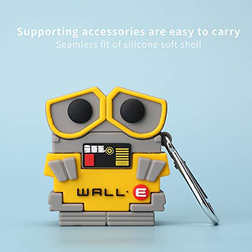 hnspice Case for AirPod 2/1, 3D Cute Cartoons Wall·E Skin Design, for Girls Kids Teens AirPod (Wall·E)