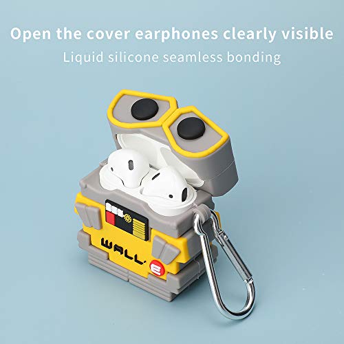 hnspice Case for AirPod 2/1, 3D Cute Cartoons Wall·E Skin Design, for Girls Kids Teens AirPod (Wall·E)