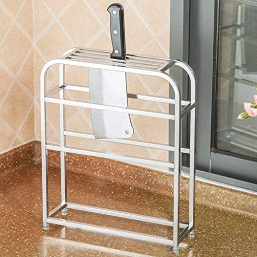 ZSQAI Storage Rack Multifunction Stainless Steel Knife Holder Storage Rack Kitchen Supplies