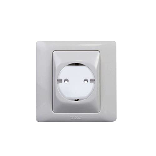 Heyiarbeit 10pcs Outlet Covers Child Proof Plug Cover Electrical Protector Safety Caps for Home Office Electrical Outlets Child Safety Socket Cover 2 Holes White