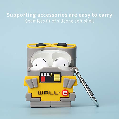 hnspice Case for AirPod 2/1, 3D Cute Cartoons Wall·E Skin Design, for Girls Kids Teens AirPod (Wall·E)