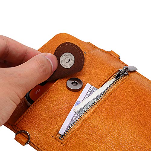 Crossbody Cell Phone Purse Credit Card Holder Wallet,Women PU Leather Multicolor Handbag with Adjustable Strap