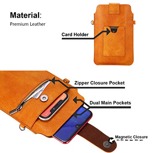 Crossbody Cell Phone Purse Credit Card Holder Wallet,Women PU Leather Multicolor Handbag with Adjustable Strap