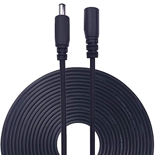LONNKY 12V DC Extension Cord 33FT/10M,5.5mm x 2.1mm,Male to Female Power Cable,Black DC Extension Cable,Used for CCTV Security Cameras,LED Strip