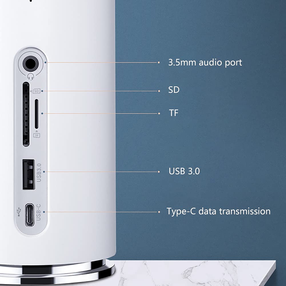Port Expander 11-in-1 USB C Hub Adapter with 4K HDMI, VGA, Ethernet, 3 USB 3.0 Ports,SD/TF Card Reader,100W PD, 3.5mm Audio Port, USB C USB Splitter