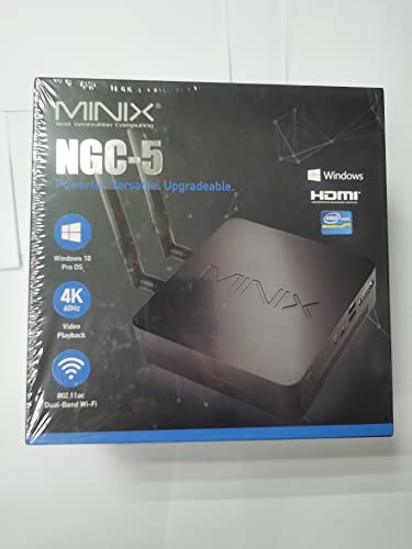 MINIX NGC-5, Intel i5-8279U Mini PC 8GB/256GB M.2 NVMe SSD, Triple 4K @ 60Hz Display/HDMI 2.0/ USB-C/DP/2xGigabit Ethernet/4USB 3.1. Support 4G LTE, SSD (SATA), Auto Power On