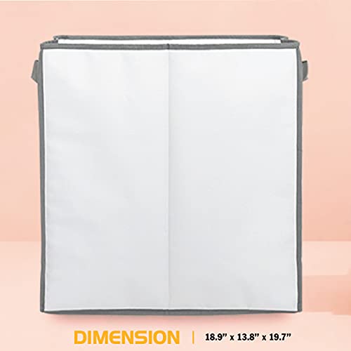 HOMESTEAD Collapsible Laundry Basket, 18.5 Gal. (70L) Laundry tote bag with Strong handles, Water resistant for Bedroom, Laundry room, or Bathroom