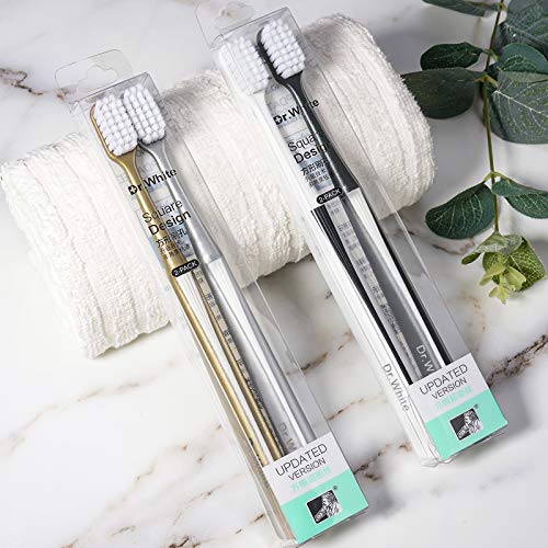 Mcuy Ultra Soft Nano Toothbrush for Sensitive Teeth and Gums Care, Extra Soft Silko Toothbrush for Adults and People with Braces, 4 Count